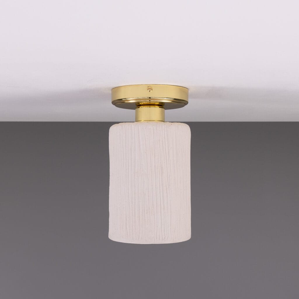 Senna Matt White Ceramic Ceiling Light | Great Lighting UK Ltd